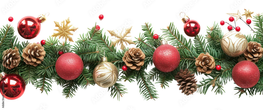 PNG Christmas line horizontal border plant tree white background. Stock ...