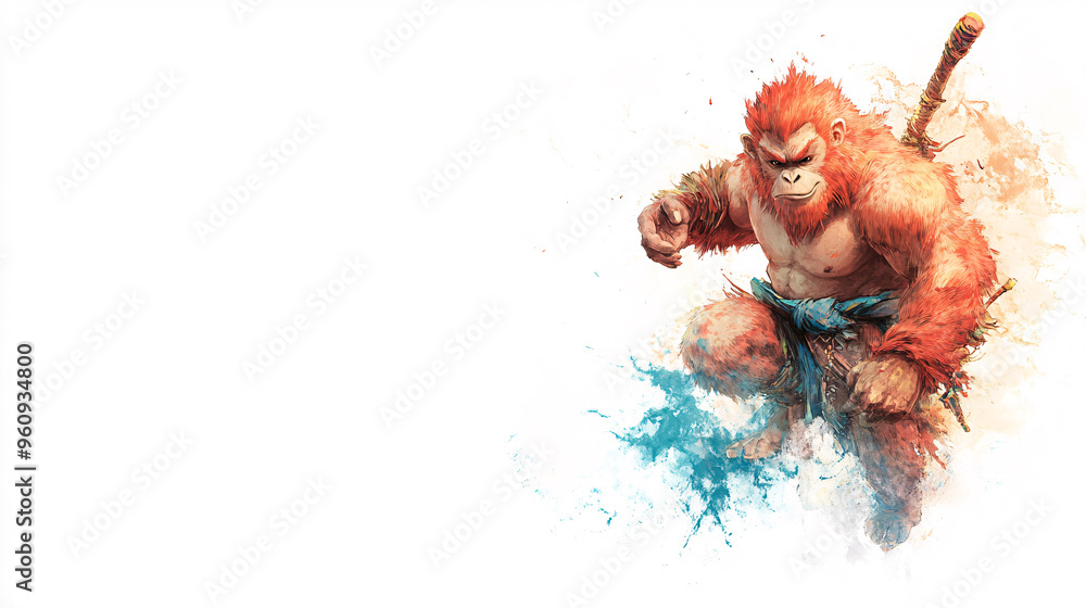 Sun Wukong, transforming into a giant ape, mythical character ...