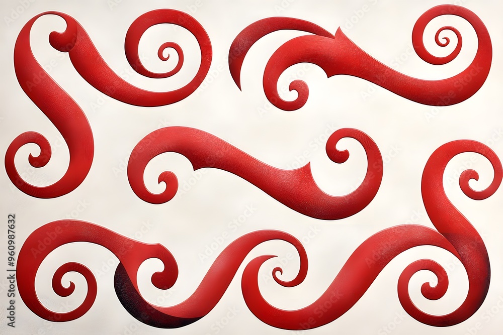 Maori Kowhaiwhai Pattern A traditional Maori pattern featuring spirals ...