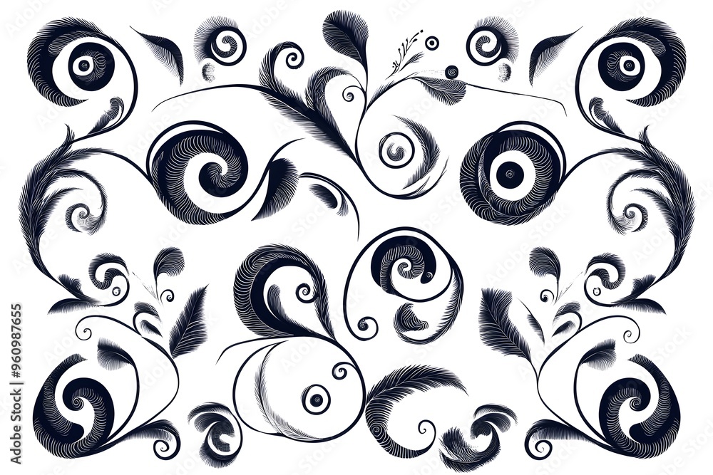 Maori Kowhaiwhai Pattern A traditional Maori pattern featuring spirals ...