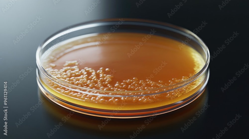 Mac Conkey agar in a Petri dish designed for the selective isolation of ...