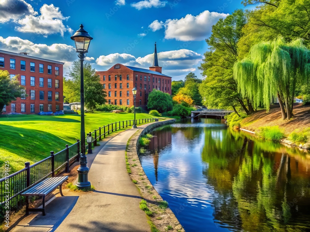 "Riverfront park next to Taunton River with walking trails, greenery ...