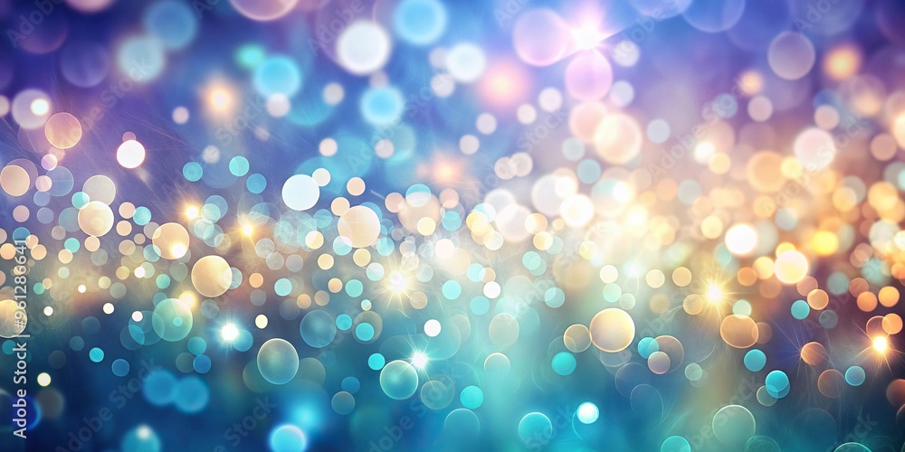 asymmetrical background with abstract light effects and bokeh patterns ...