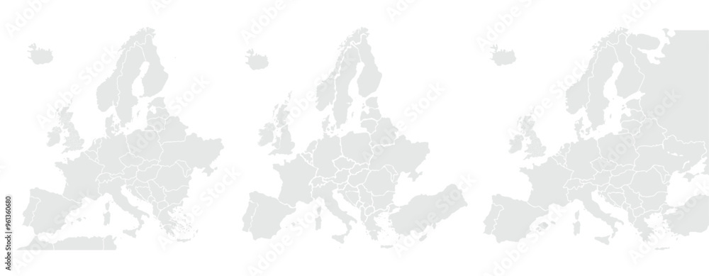 Europe map isolated on white background. for website layouts ...