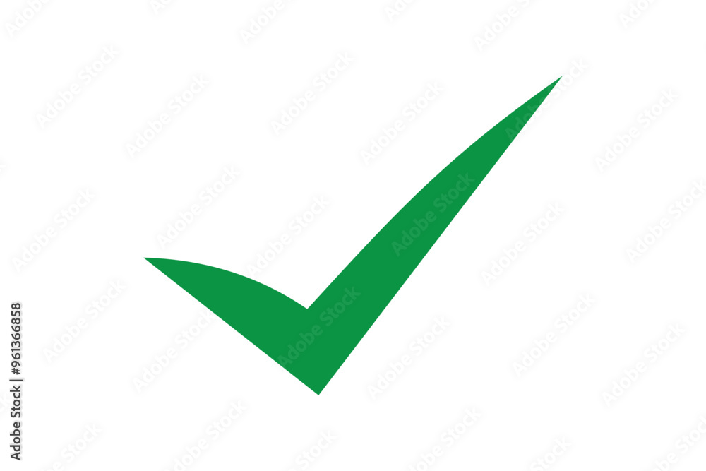 green check mark transparent background png file Stock Vector | Adobe Stock