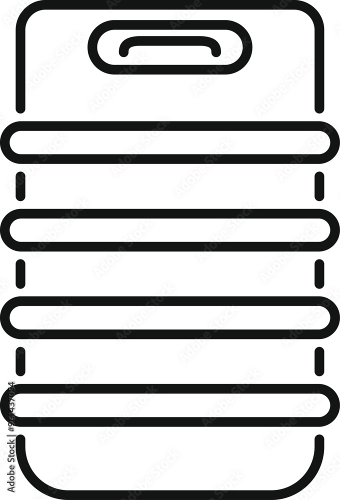 Simple line icon representing a water cooler, perfect for websites or ...