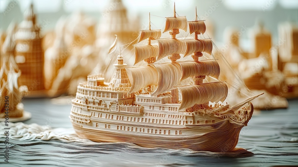 26. A 3D paper cut art of the Vasa Museum in Stockholm, with the iconic ...