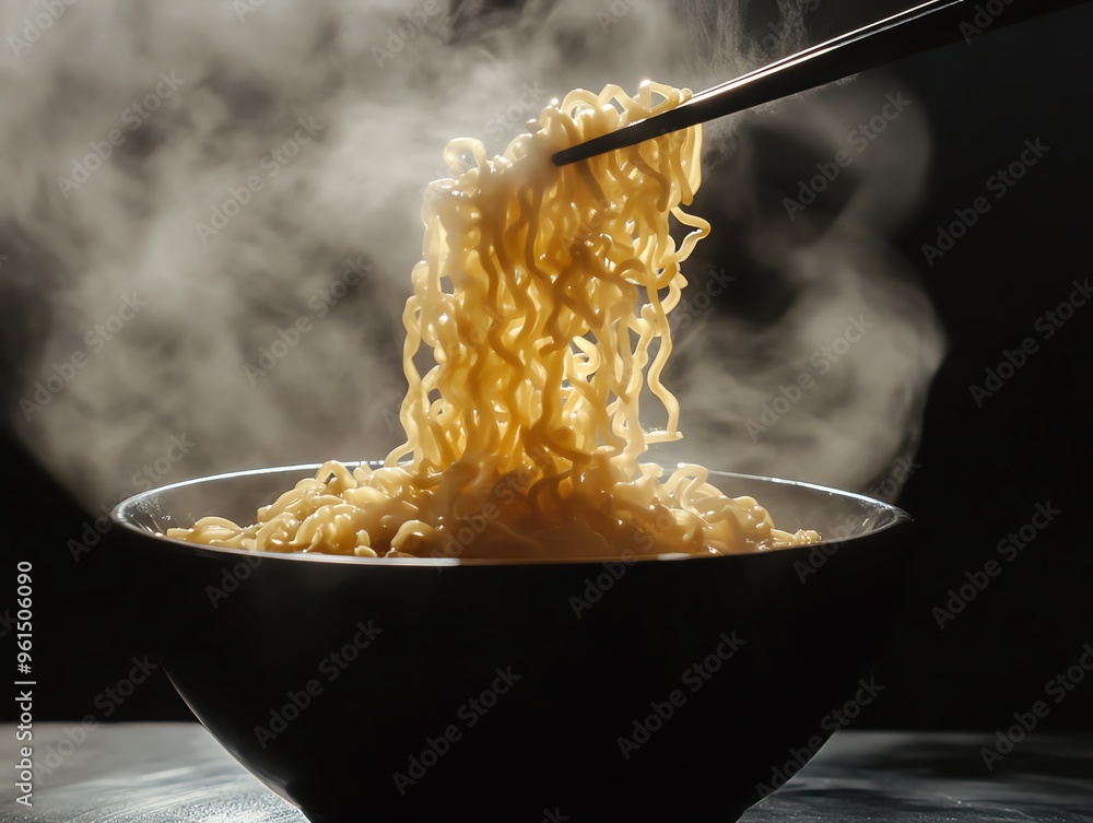 Dynamic capture of ramen noodles lifting from the bowl, Canon EOS R3 ...