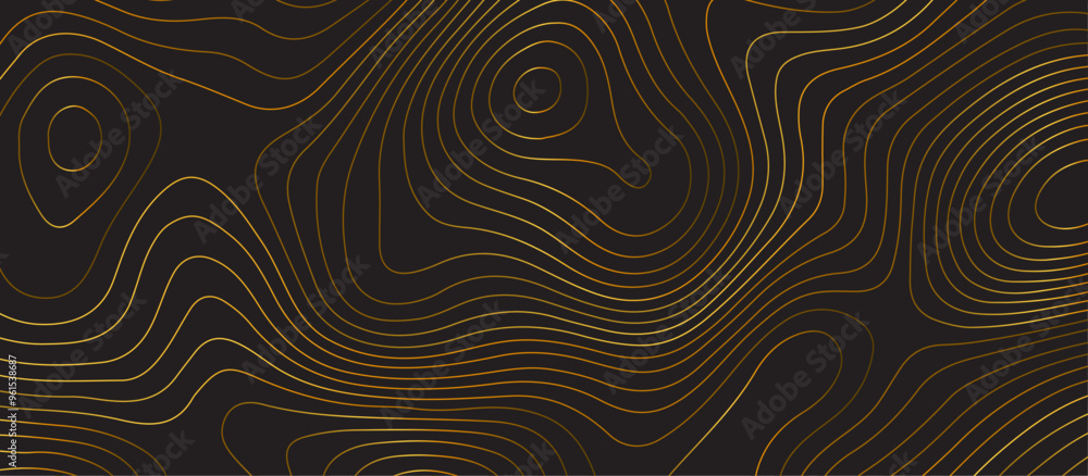 Black topology topography vector abstract design digital background ...