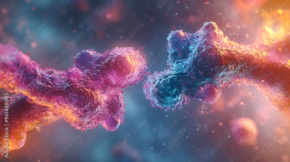 Cell Nucleus Splitting A detailed view of a cancer cell nucleus as it ...