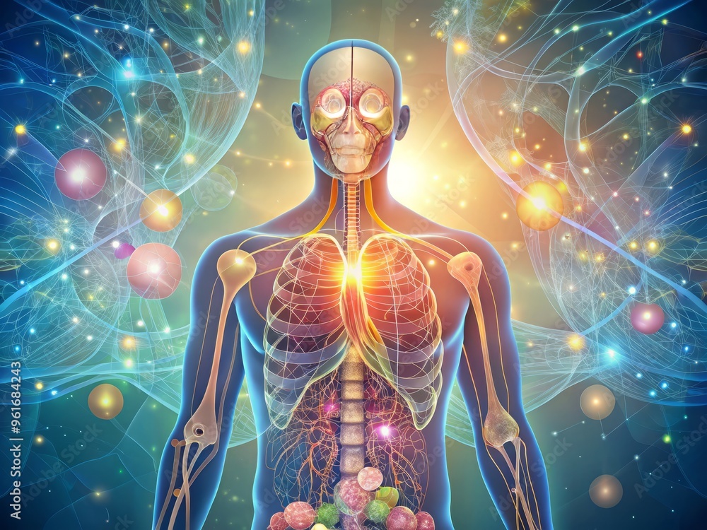 Endocrine system vectors showcasing the intricate connections between ...