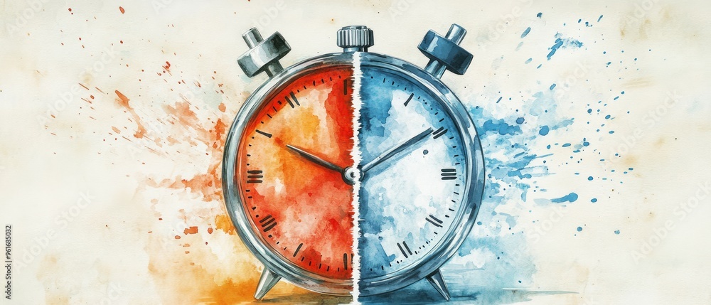 Broken Continuum, Stopwatch Stock Illustration | Adobe Stock