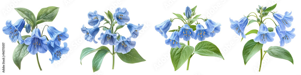 Virginia Bluebell - Woodland plant with bell-shaped blue flowers that ...