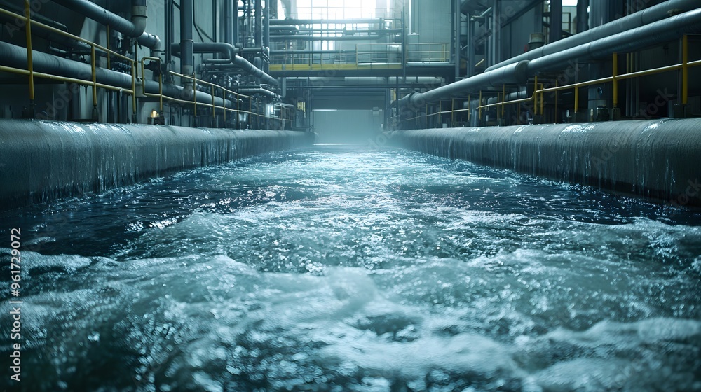 Foto de Stock Cooling Tower System A large industrial cooling tower ...