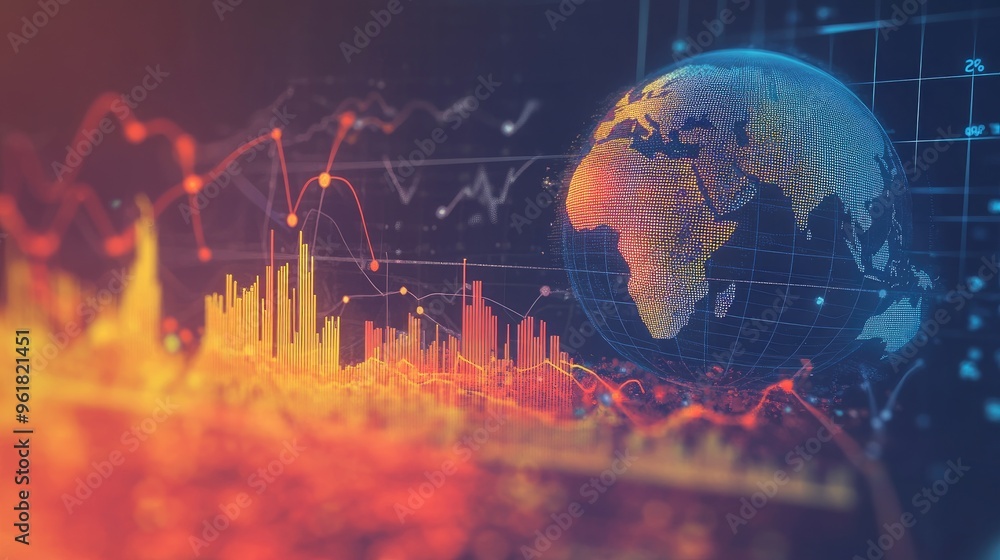 Infographic showing rising global temperatures over time, with a graph ...