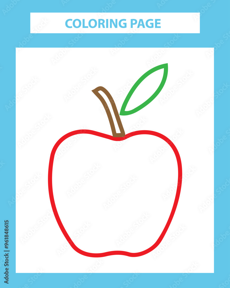 Vector de Stock Coloring page vector illustration. Educational game for ...