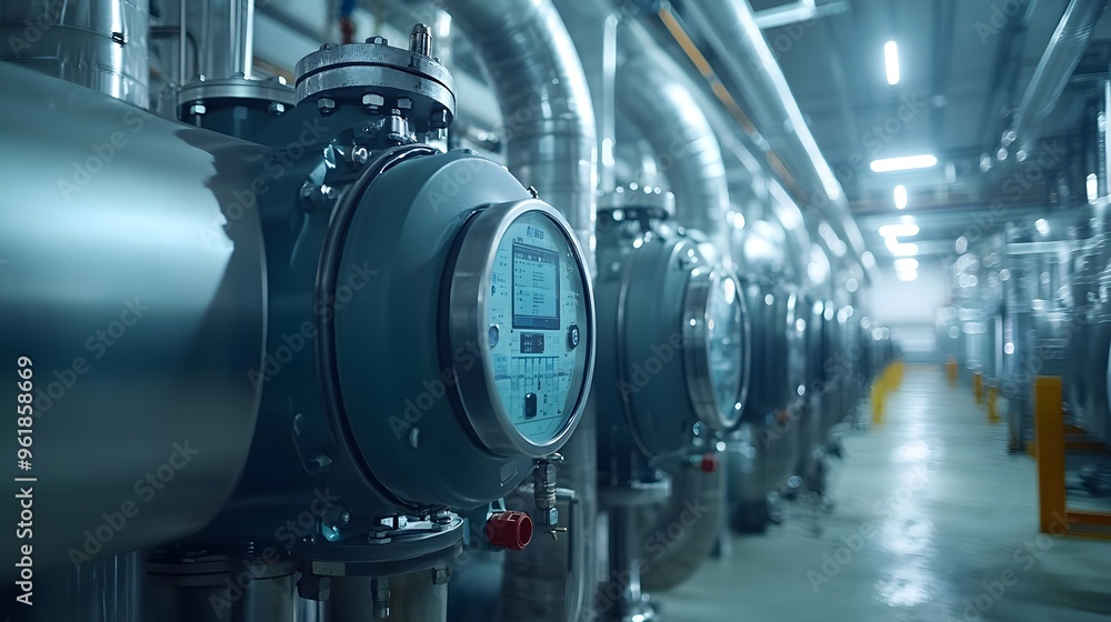 Chilled Water System An industrial cooling system with large chillers ...
