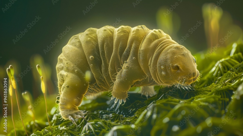 Microscopic tardigrade water bear moss piglet extremophile microscopic ...