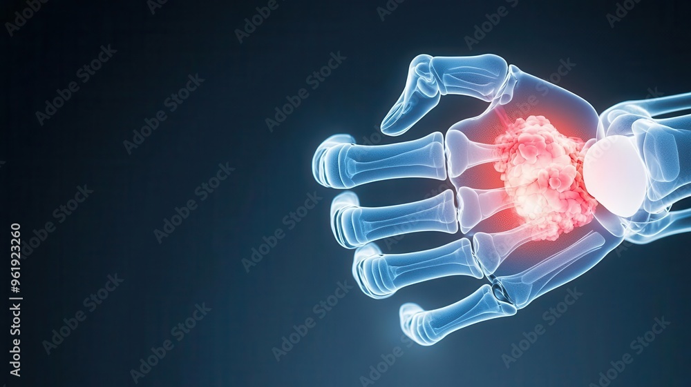 MRI of a wrist joint showing severe swelling, joint injury, swelling ...