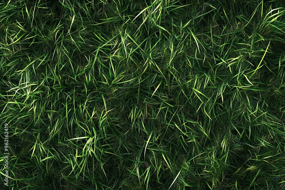 Top View of Green Grass Texture, Seamless Pattern. AI generated ...