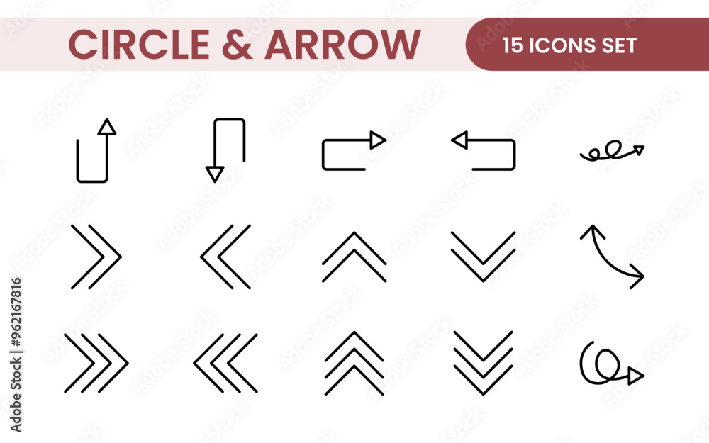 Dynamic Circle and Arrow Icon Set: A Versatile Collection for ...