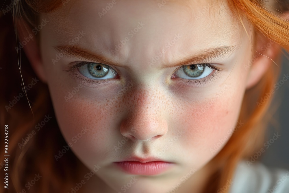 Kid Rolling Eyes. Expressive Portrait of Defiant Girl with Eye-Rolling ...