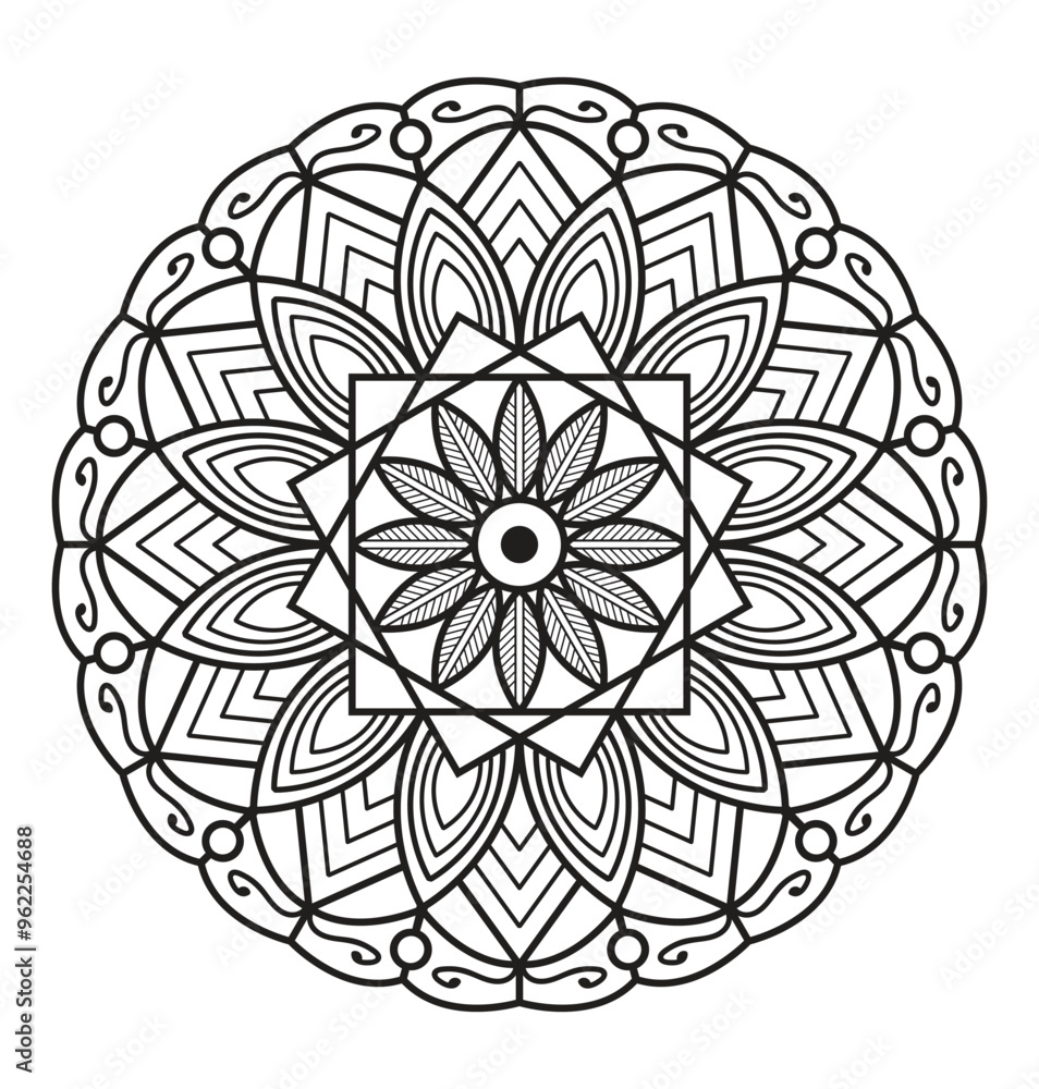 Simple & Easy Mandala Coloring Pages Doodle for Beginners - Mandalas ...