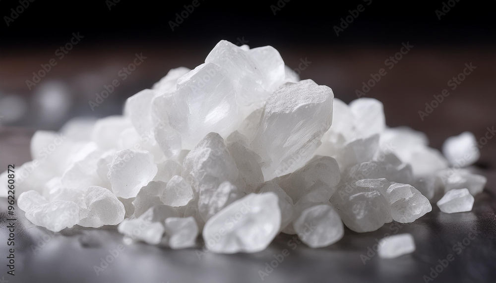 Gypsum crystals, white translucent form. Natural mineral. Soil ...