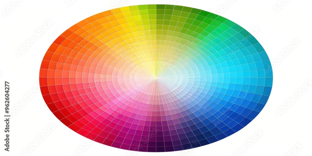 Color wheel showing a spectrum of colors in a circular arrangement ...