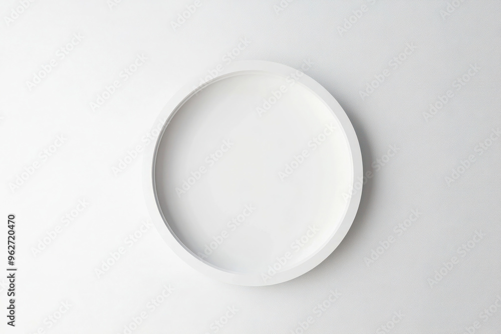 Brilliant White Background with Embossed Circular Frame for Text ...
