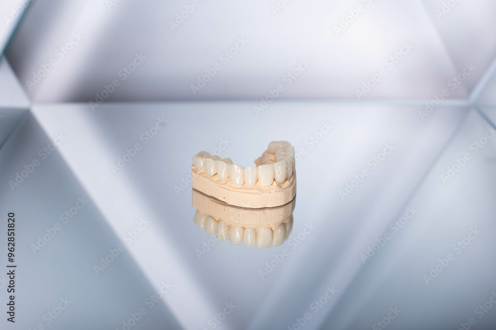 Glass ceramic dental porcelain veneers and crowns used in smile design ...