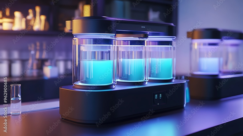 Cutting-Edge Chemistry Lab Featuring AI-Powered Complex Reaction and ...