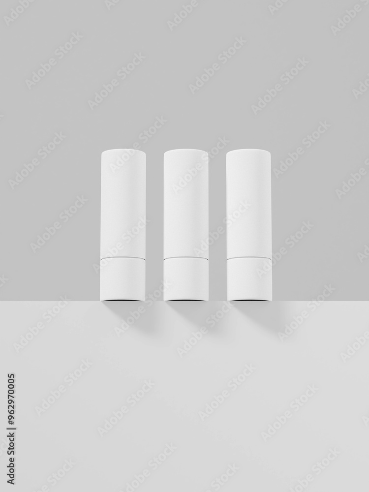 empty label tube packaging mockup, collection of tall tube packaging ...