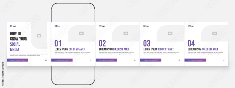 LinkedIn carousel post, social media Instagram carousel post, modern ...