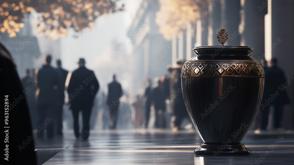 Stock-Foto „[funeral urn] in the style of photo-realism, realistic ...