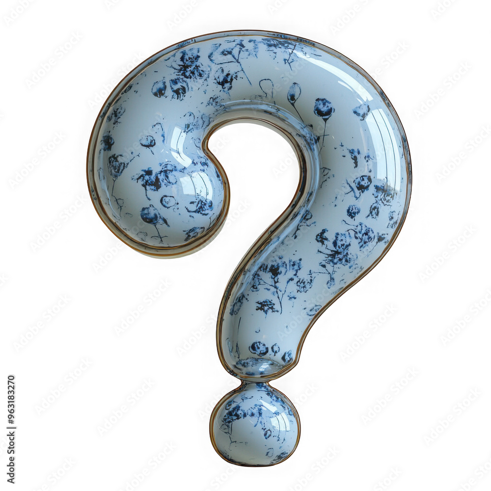 Blue question mark isolated on a transparent background png file no ...