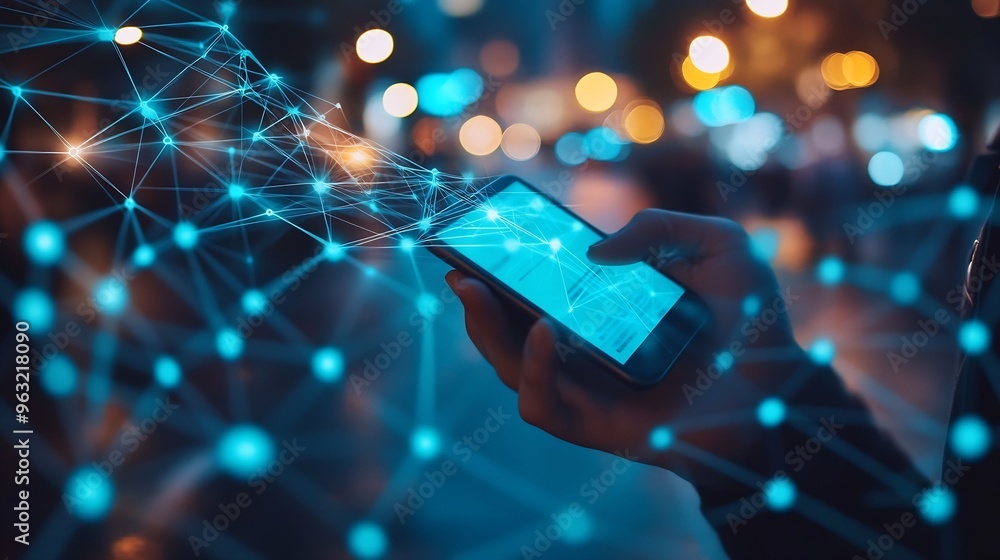 Communication technology smart connection IOT and people network ...