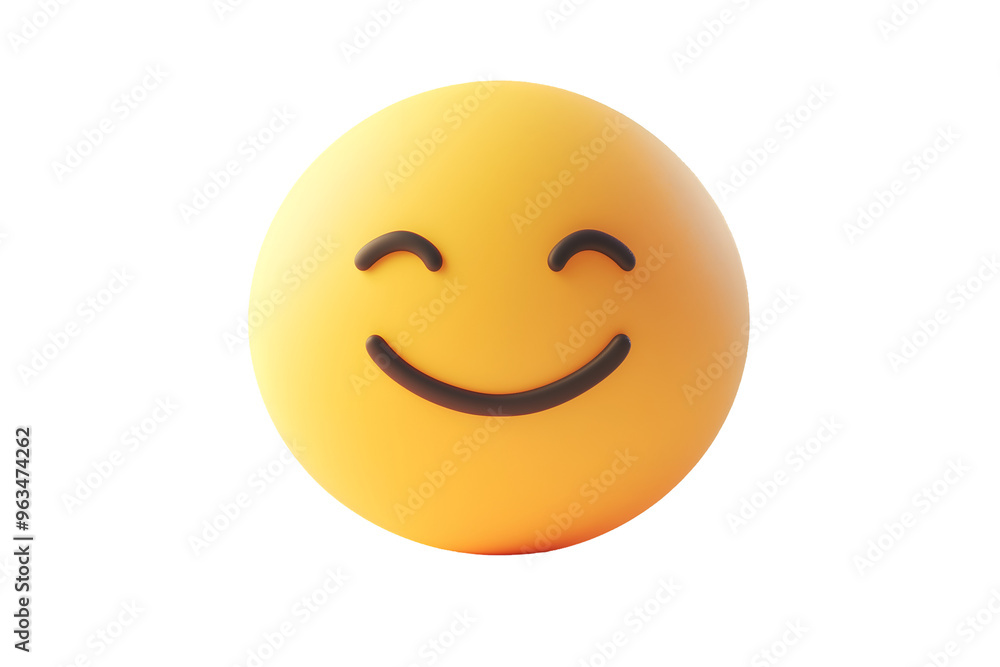3D Smiley Face Icon | Isolated on Transparent & White Background | PNG ...