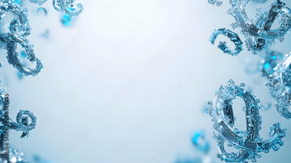 3D AI Quantum Dollar Symbols Frame Concept: Sleek Border Design ...