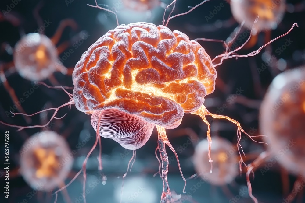 Optic chiasm Broca’s area and serotonin synthesis artistic depiction of ...