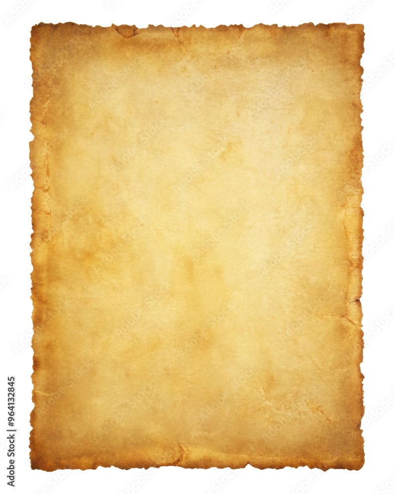 Foto Aged vintage parchment paper texture with a worn and weathered ...