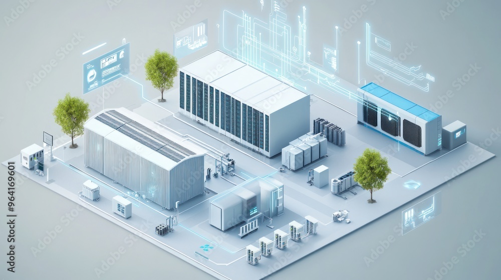 isometric A conceptual diagram showing how hydrogen can be integrated ...