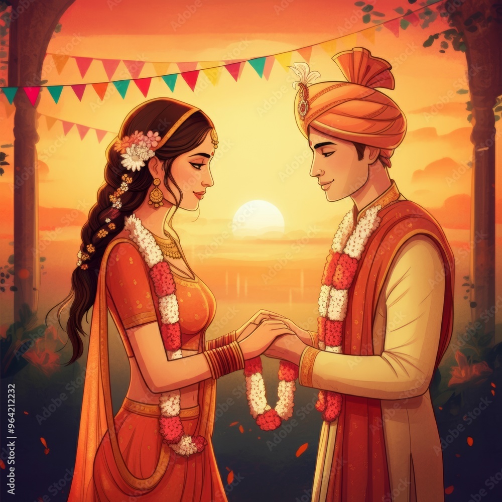 Indian Wedding Ceremony background art. Indian Hindu Wedding Invitation ...