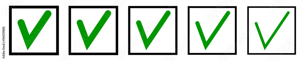 tick box. check mark icon set with correct, accept checkmark icons. Stock Vector | Adobe Stock
