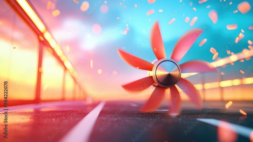 An image of a rotating propeller, showcasing the high rotational ...