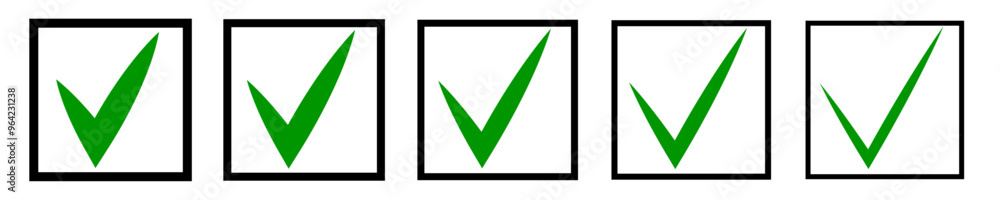 tick box. check mark icon set with correct, accept checkmark icons ...