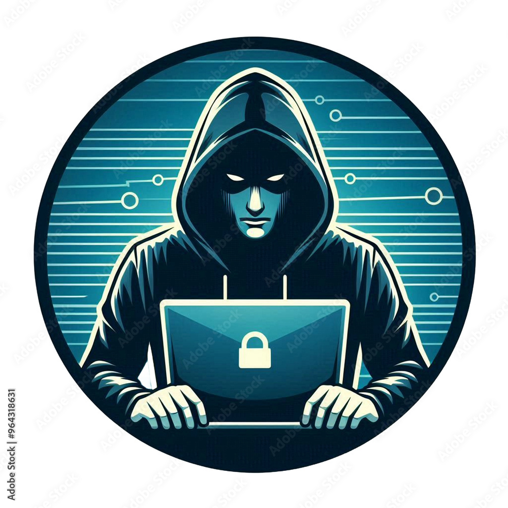 hacker with laptop computer emoji 3d smiley face smile isolated on transparent background ...