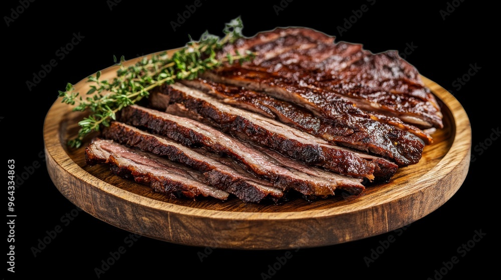 Texas smoked beef brisket, beef brisket, on transparent background ...