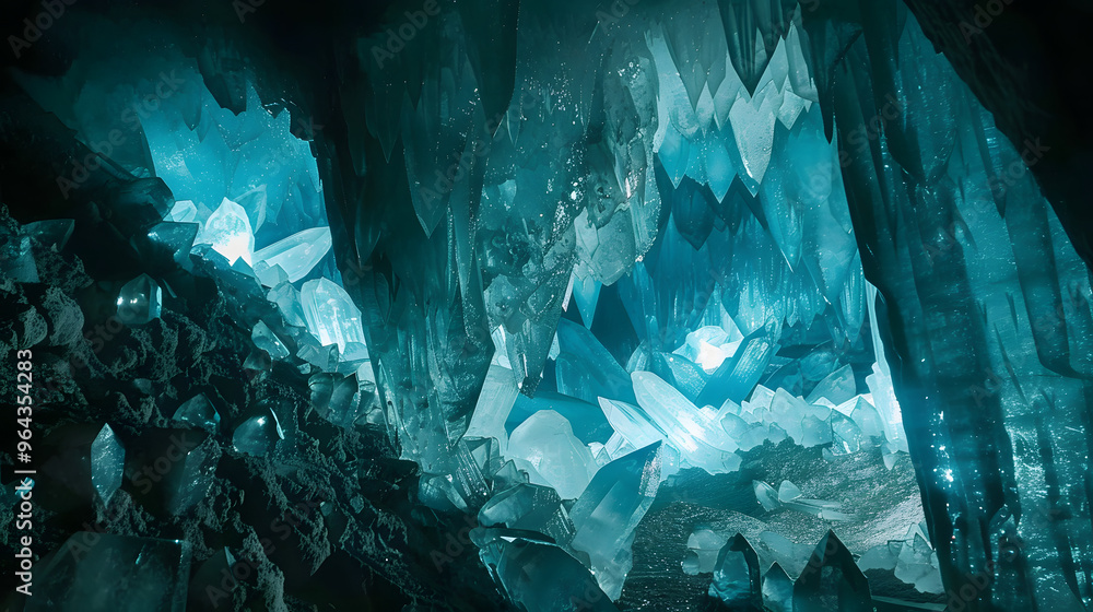 Crystal cave system and gems acting as processors and mineral veins ...
