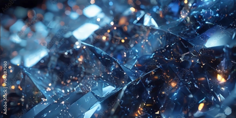 a digital of a crystal structure, featuring a complex arrangement of ...